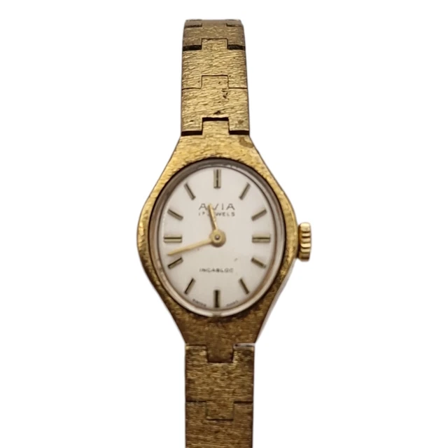 VINTAGE LADIES AVIA 17 Jewels Incabloc Swiss Made Gold-Toned Watch £22.00 - PicClick UK