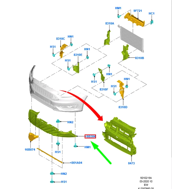 FORD FOCUS MK3 Front Bumper Underbody Air Deflector Cover 1866491 NEW ...