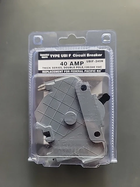 CONNECTICUT ELECTRIC 40 Amp 1 Pole Type UBIF-240N Thick Circuit Breaker ...