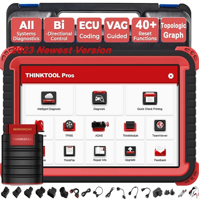 THINKCAR THINKTOOL PROS Car OBD2 EOBD Scanner Diagnostic Tool ECU KEY ...