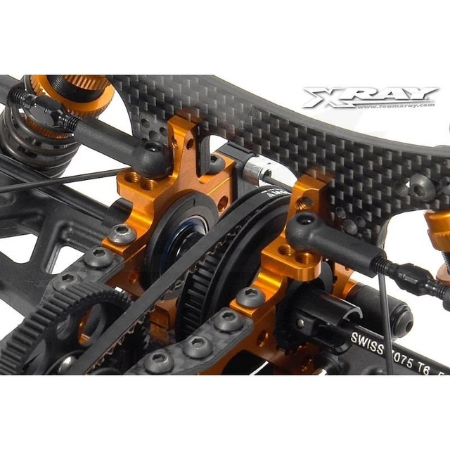 [FR] XRAY T3 Alu Upper Clamp with Adj. Roll-Center (L+R) - Orange ...