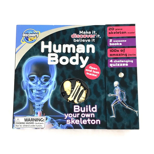 DISCOVERY KIDS HUMAN Body Learning Kit Build your own Skeleton Model ...
