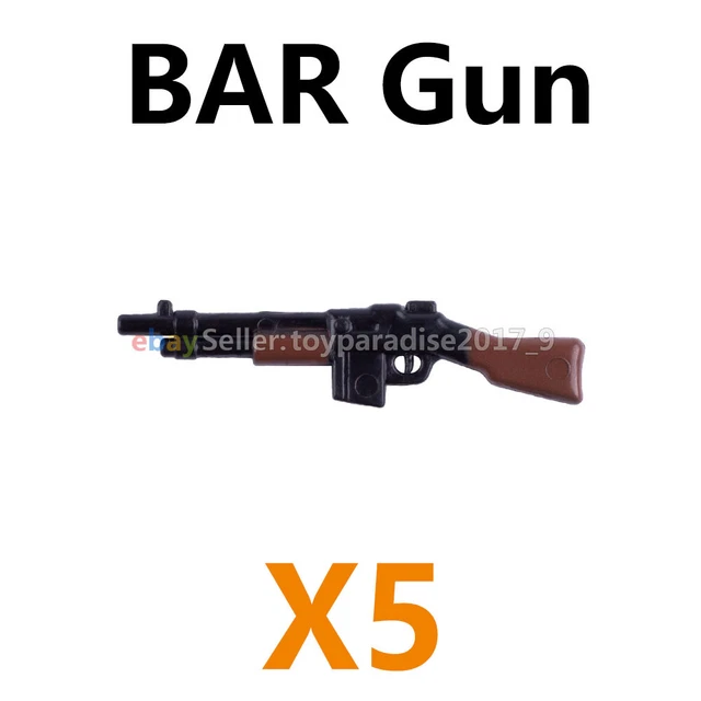 MILITARY WEAPON PACK WWII Machine Gun BAR Building Blocks Toy Figures £ ...