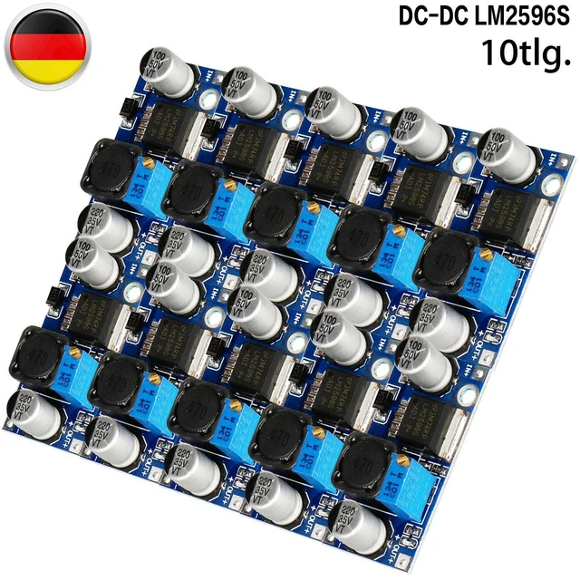 10TLG SET LM2596 DC-DC Step-Down Spannungswandler Arduino-Modul Regler ... 10TLG SET LM2596 DC-DC Step-Down Spannungswandler Arduino-Modul Regler ...