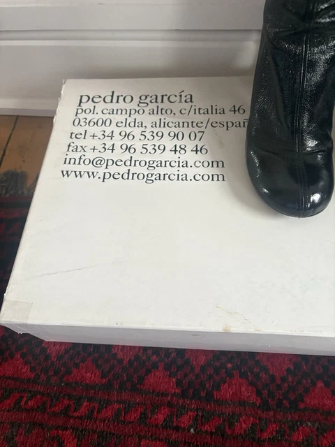 PEDRO GARCIA BLACK Stretch Leather Patent Knee High Boots Size 38 £31. ...