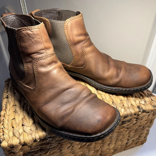 BORN BOOTS MEN’S 12 Hemlock Chelsea Distressed Brown Pull On M9365 ...