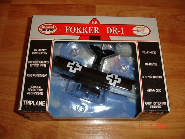 MODEL POWER 1:48 Plane 6432 Fokker Dr.I LTN Josef Jacobs Triplane ...