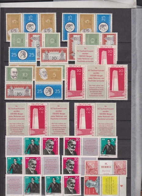 DDR ZUSAMMENDRUCKE SAMMLUNG auf 12 Seiten**, Postfrisch (A43) EUR 30,50 - PicClick DE