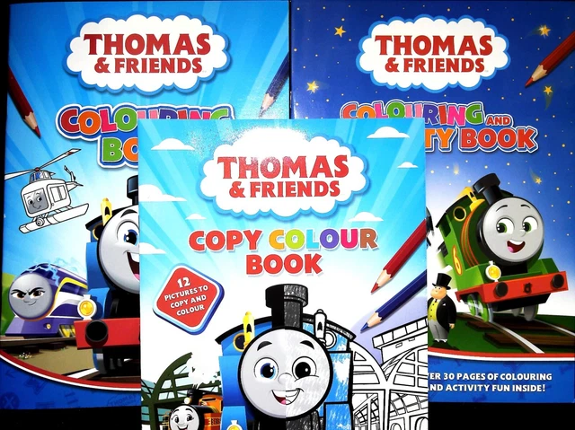 THOMAS THE TANK Engine Colouring Books Activity & Copy Colour - set of ...