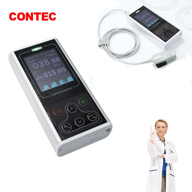 PATIENT MONITOR BREATHING Capnograph Side Current ETCO2 SPO2 PR CO2 ...