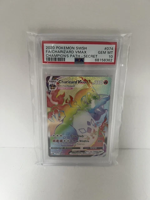 POKEMON CHARIZARD VMAX Hyper Rare Rainbow Secret Champions Path 074/073 ...