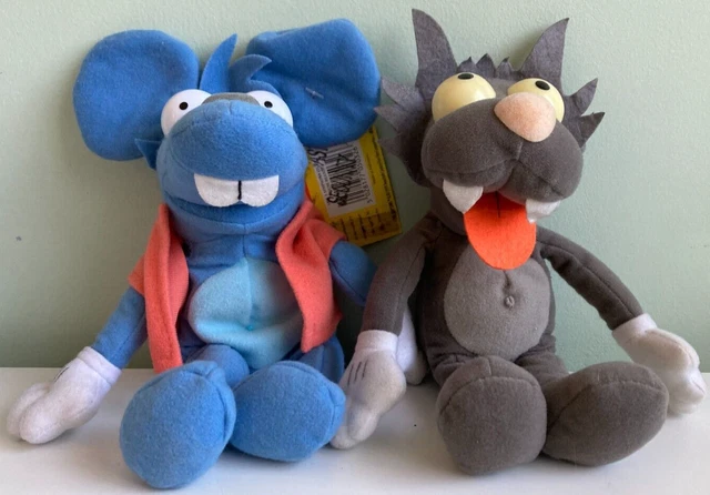 THE SIMPSONS ITCHY & Scratchy Soft Toy Bundle With Tag Approx 23cm + 23 ...