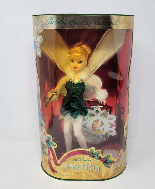 HOLIDAY SPARKLE TINKERBELL 1999 Walt Disney's Peter Pan NRFB Mattel ...