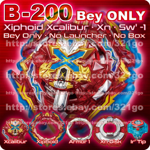 TAKARA TOMY BEYBLADE Burst・B-200・Xiphoid Xcalibur・Xn・Sw' -1・Bey ONLY・No ...