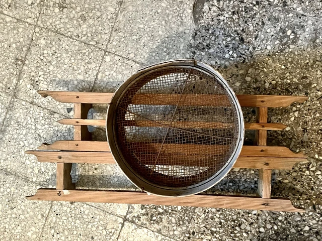 ANTICO SETACCIO SARDO IN LEGNO ARTIGIANALE PER FARINE E Cereali ...