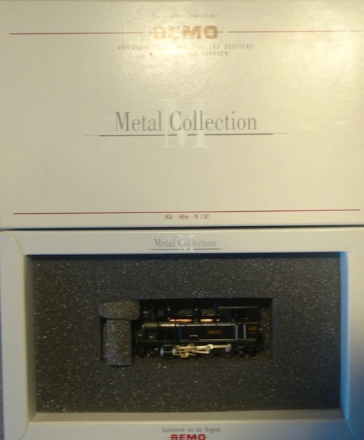 BEMO 1295 101 (scala H0m) locomotiva a vapore tender RhB LD1 + IMBALLO ...