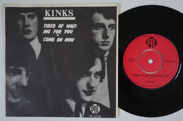 KINKS FATIRED OF Waiting For You RARE Danemark 45 danois Come On Now ...