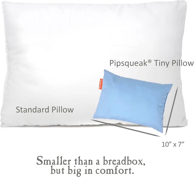 PIPSQUEAK TINY | Small Pillow with Name Tag - Mini Size 11" X 7" X 2.5 ...