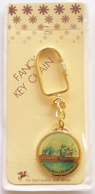 VINTAGE SYDNEY OPERA House Nsw Travel Souvenir Metal Key Chain Keyring ...
