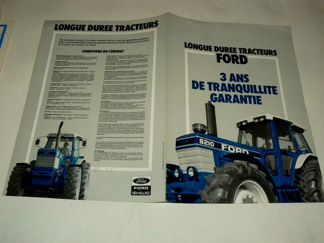 PROSPECTUS TRACTEUR FORD 8210 Tractor Traktor Trattore Prospekt Brochure EUR 10,99 - PicClick FR
