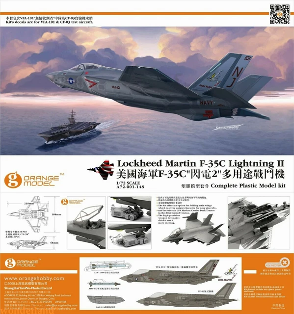 ORANGE HOBBY 1/72 A72-001 Lockheed Martin F-35 F-35C Lightning II ...