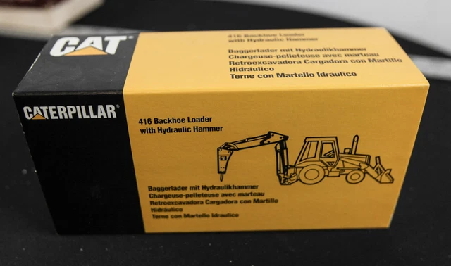 CATERPILLAR 416 BACKHOE Loader Diecast Model Germany New Rare Cat Nzg ...