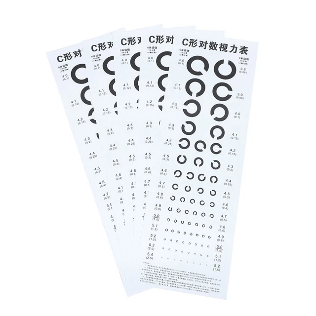 6 SHEETS EYE Test Chart Kids Patches C- Type Visual Cartoon £14.69 ...