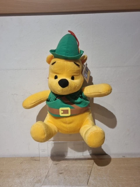 DISNEY WINNIE THE Pooh Robin Hood Plush With Tags Soft Cuddly Toy (B4 ...