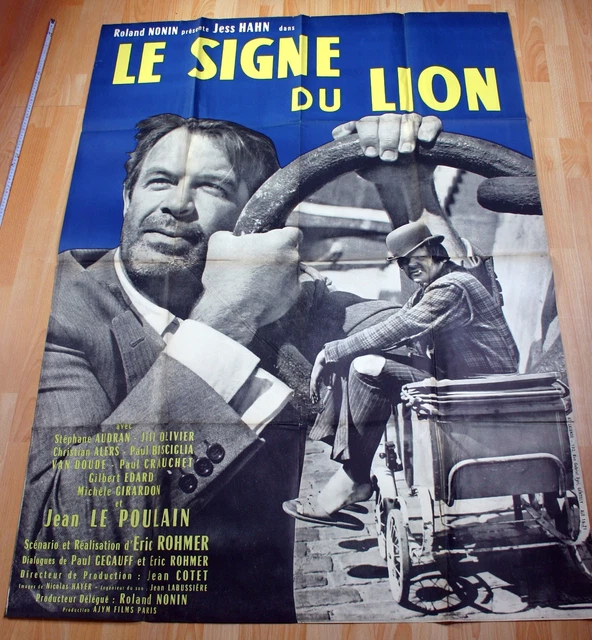 AFFICHE DE FILM LE SIGNE DU LION Eric ROHMER 1959 Paris Vintage Movie ...