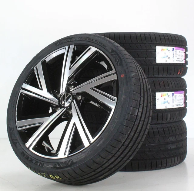 VW GOLF 8 & R-Line Gti GTD Summer Wheels 18 Inch Bergamo Schw Gl Rim £ ...