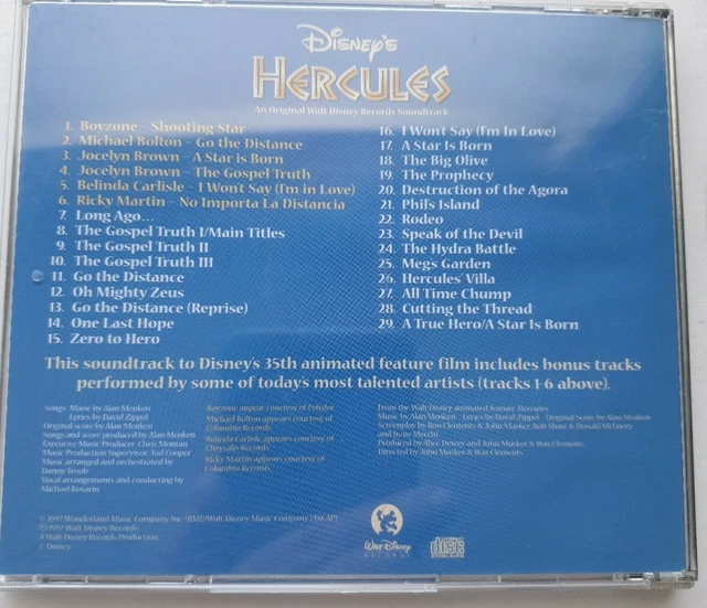 WALT DISNEY HERCULES Movie Soundtrack Cd..nestle Celebrates Disney's ...