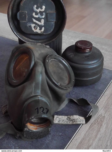 GERMAN GAS MASK WW2 - Masque à gaz Allemand WW2 - Nominatif EUR 200,00 - PicClick FR