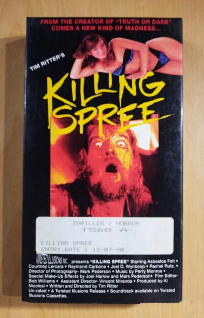 KILLING SPREE VHS (1990) Classic Horror Film by Tim Ritter £120.73 - PicClick UK