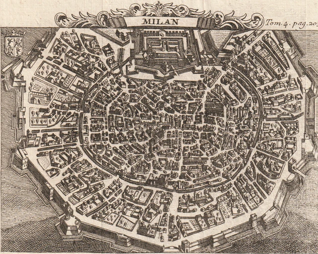 RARE GRAVURE ANCIENNE XVIII eme PLAN MILAN MAP MILANO ITALIE 14,5 X 11 cm EUR 59,00 - PicClick FR