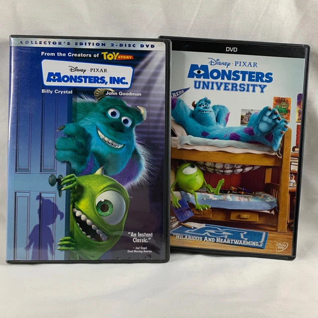 PIXAR MONSTERS INC & Monsters University DVDs; 2-Film 3-Disc Lot; Billy ...