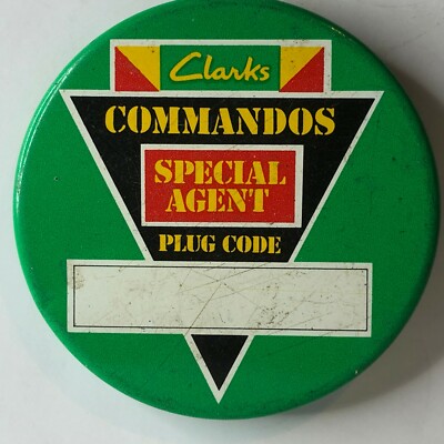 1970'S CLARKS COMMANDOS Special Agent Badge Boys Shoe Advertising 53 mm ...