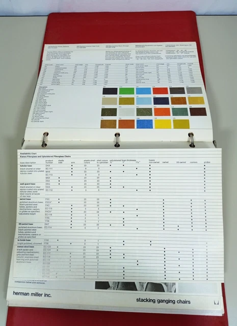 VINTAGE 1960'S HERMAN Miller Binder Full Design Brochures Consumer ...