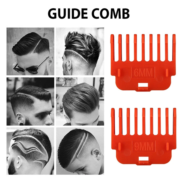 2/4PCS GUIDE COMB T9 Cutting Guide Combs Hair Clipper Attachment (Red ...