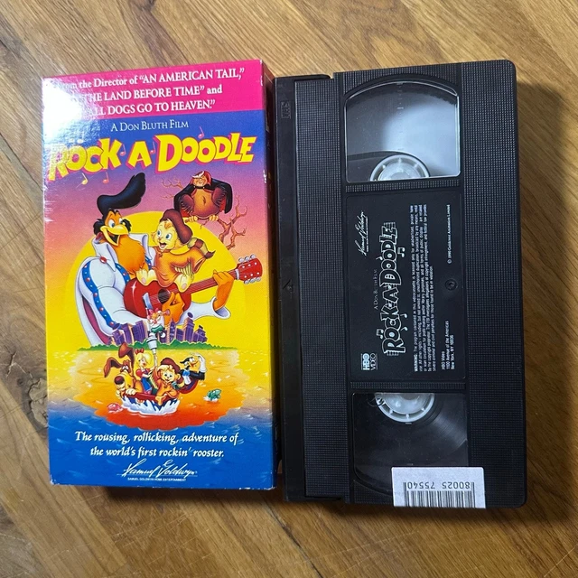 ROCK-A-DOODLE VHS 1991 Animation Family Classic HBO Video $8.87 ...
