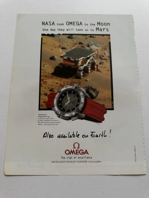 ORIGINAL OMEGA SPEEDMASTER Moon Watch Magazine Advert Man Cave ...