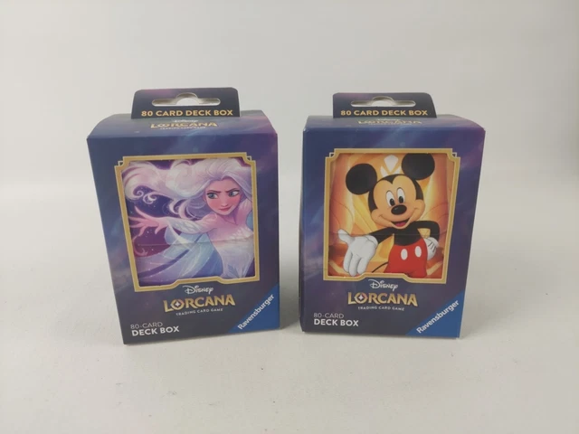DISNEY LORCANA 80 Card Deck Boxes Mickey Mouse Elsa Ravensburger New ...