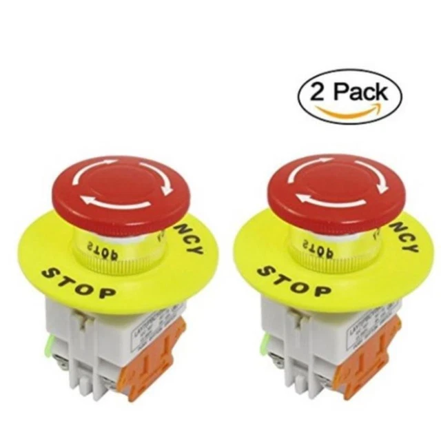 EMERGENCY STOP PUSH Button Switch AC 660V 10A Switch Lift Latching Self ...