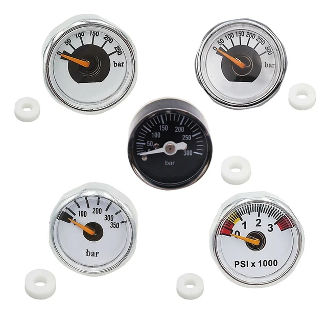 1/8BSP-METER BIACK MANOMETRE Microm Paintball Pression Calibre 250/300 ...