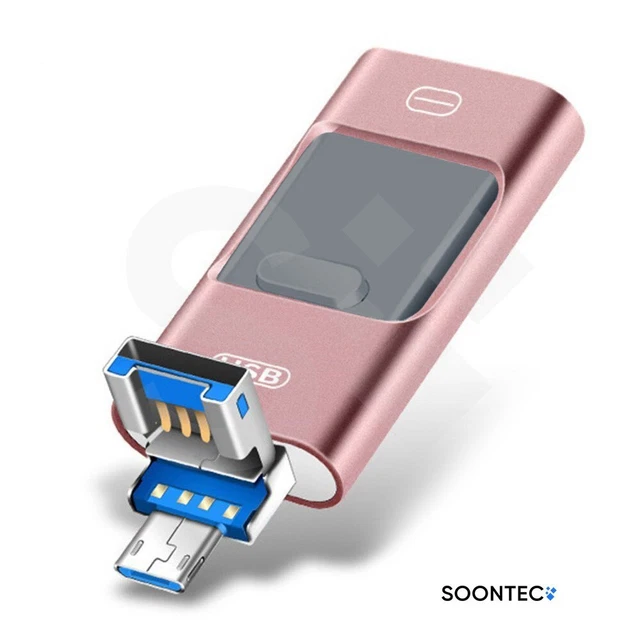 SOONTEC 64 GB Rosé 3.0 USB-Stick Memory Stick 3 in 1 MICRO-USB/PC ...