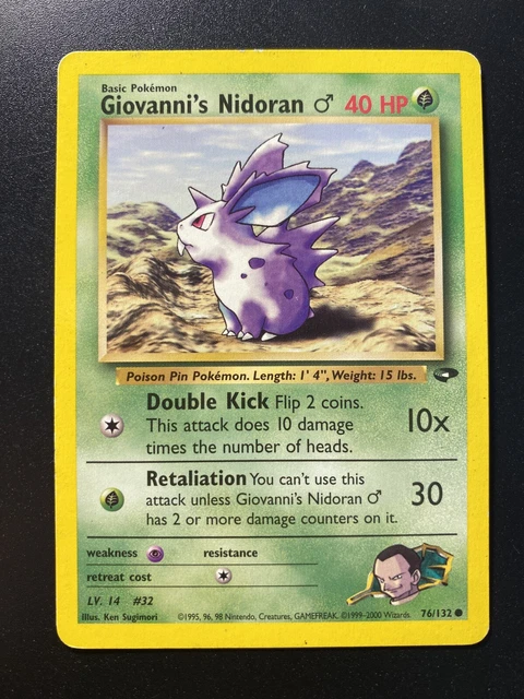 GIOVANNI'S NIDORAN 76/132 Gym Challenge - Common - Pokemon Card EUR 3 ...