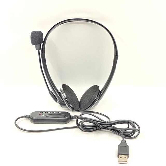 COMPACT ABS OVER-EAR USB Headphones Optimized for Laptop Desktop Audio ...