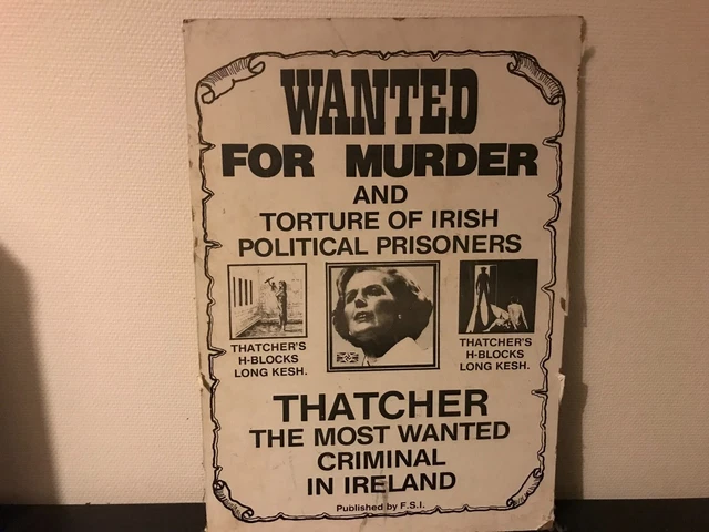 ANCIEN PANNEAU EN bois Wanted for murder & torture of irish political ...