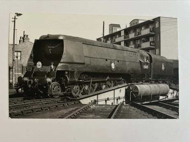 BR RAILWAY LOCOMOTIVE Photograph - Pre-Rebuilt Merchant Navy Class ...