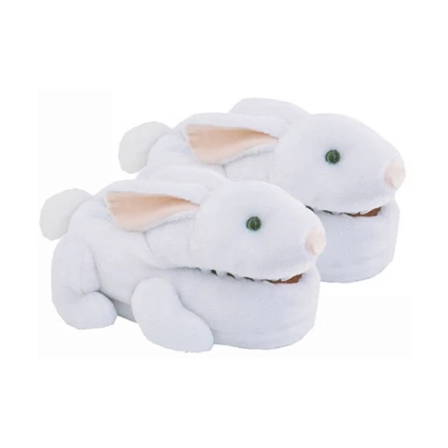 TOY VAULT PLUSH Rabbit w/Big Pointy Teeth Plush Slippers New $34.95 ...