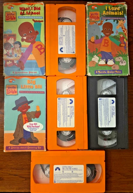 LITTLE BILL VHS tapes lot of 4 SCHOOL , Animals Big Little BILL & ME ...